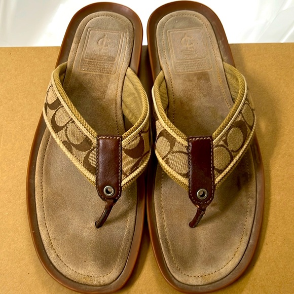 Coach | Shoes | Coach Flip Flop In Signature Canvas | Poshmark